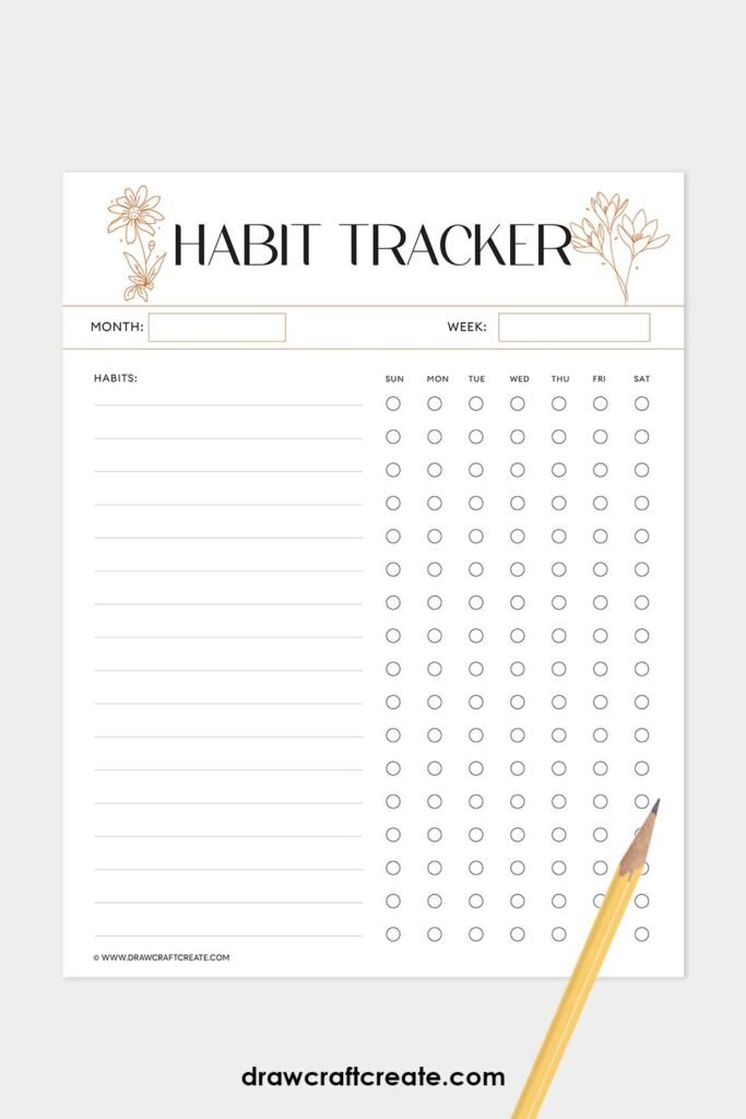 Self Care Planner Checklist Printable (8 Pages) - Draw Craft Create