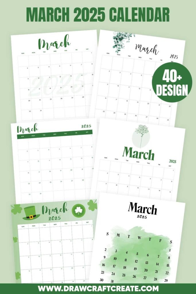 March 2025 Calendars Printable Free - Draw Craft Create