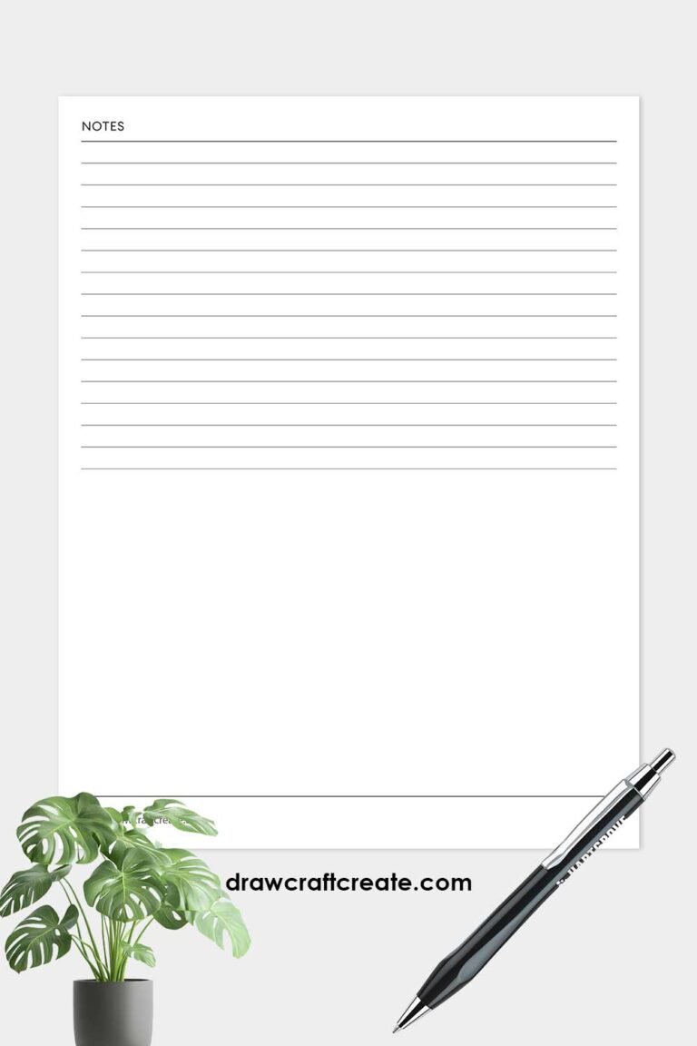 Free Printable Lined Paper | 40+ Templates - Draw Craft Create