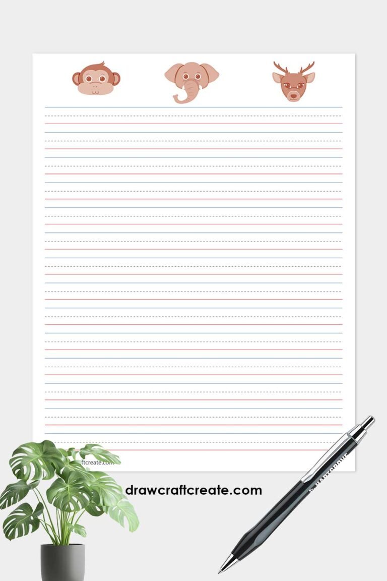 Free Printable Lined Paper | 40+ Templates - Draw Craft Create