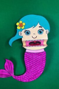 Free Printable Mermaid Puppet - Draw Craft Create