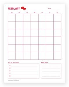 Free Printable Valentine's Day Planner - Draw Craft Create