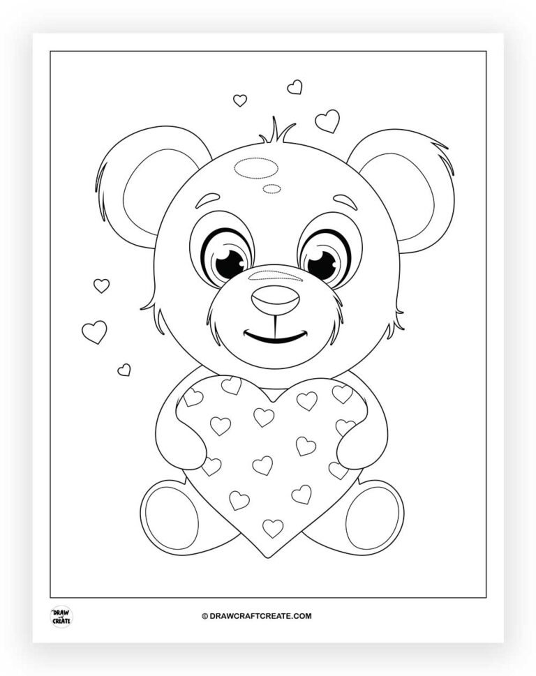 Free Printable Valentine's Day Coloring Pages - Draw Craft Create