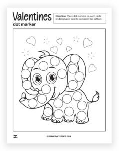 Free Printable Valentine's Day Dot Marker Coloring Pages - Draw Craft ...