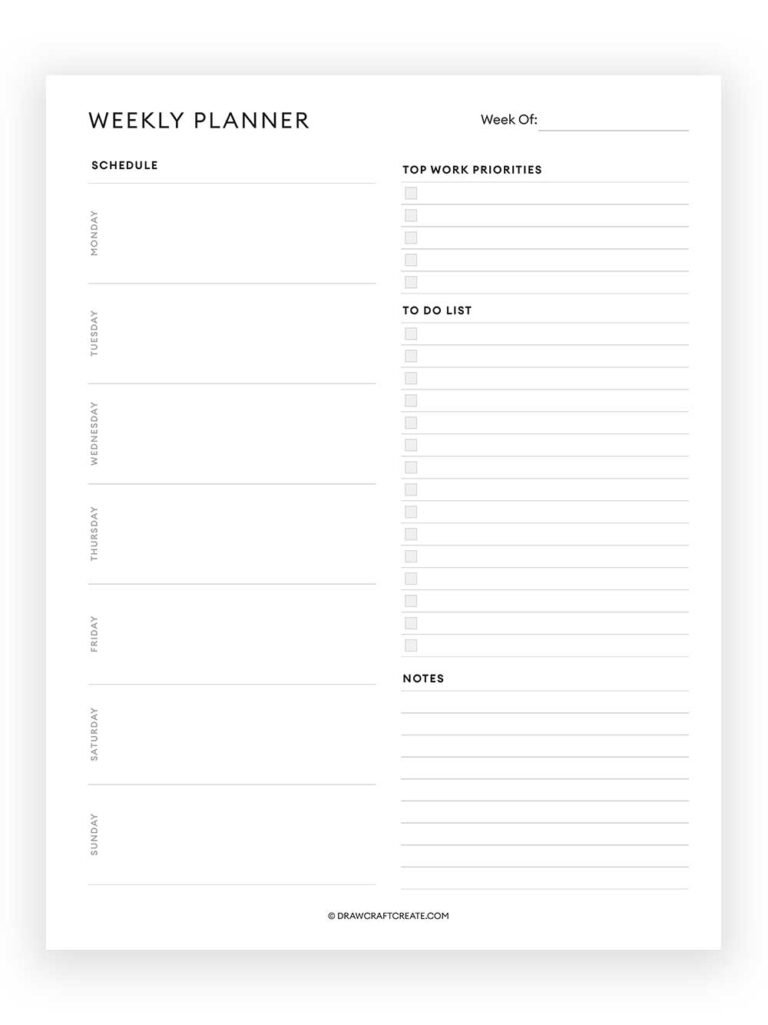 Free 2025 Planner Printables - Draw Craft Create