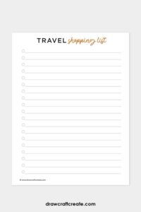 Free Travel Planner Template Printable (35 Pages) - Draw Craft Create