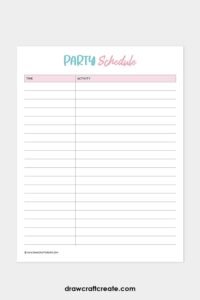 Free Baby Shower Planner Printable (43 Pages Template) - Draw Craft Create