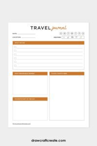 Free Travel Planner Template Printable (35 Pages) - Draw Craft Create