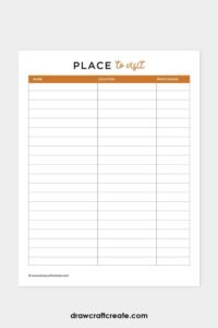 Free Travel Planner Template Printable (35 Pages) - Draw Craft Create