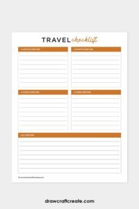 Free Travel Planner Template Printable (35 Pages) - Draw Craft Create