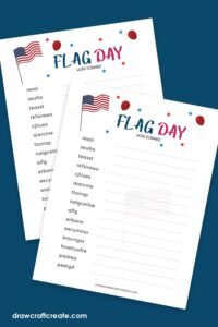 Flag Day Word Scramble Printable - Draw Craft Create