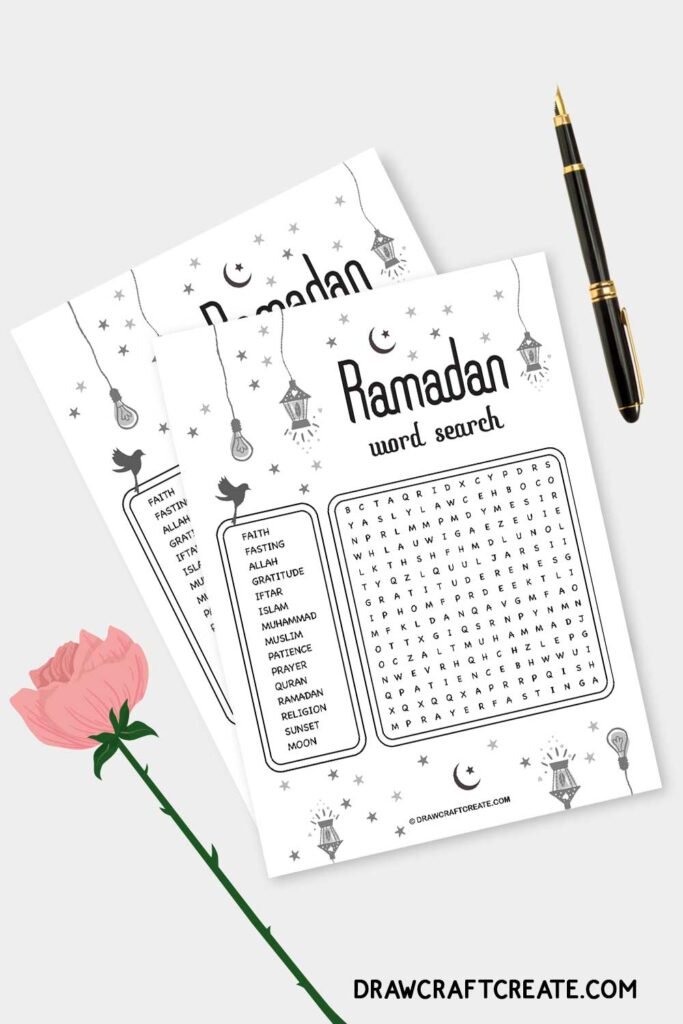 Free Printable Ramadan Word Search - Draw Craft Create