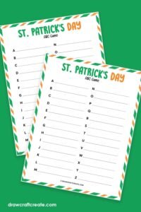 Free Printable St. Patrick's Day ABC Game - Draw Craft Create