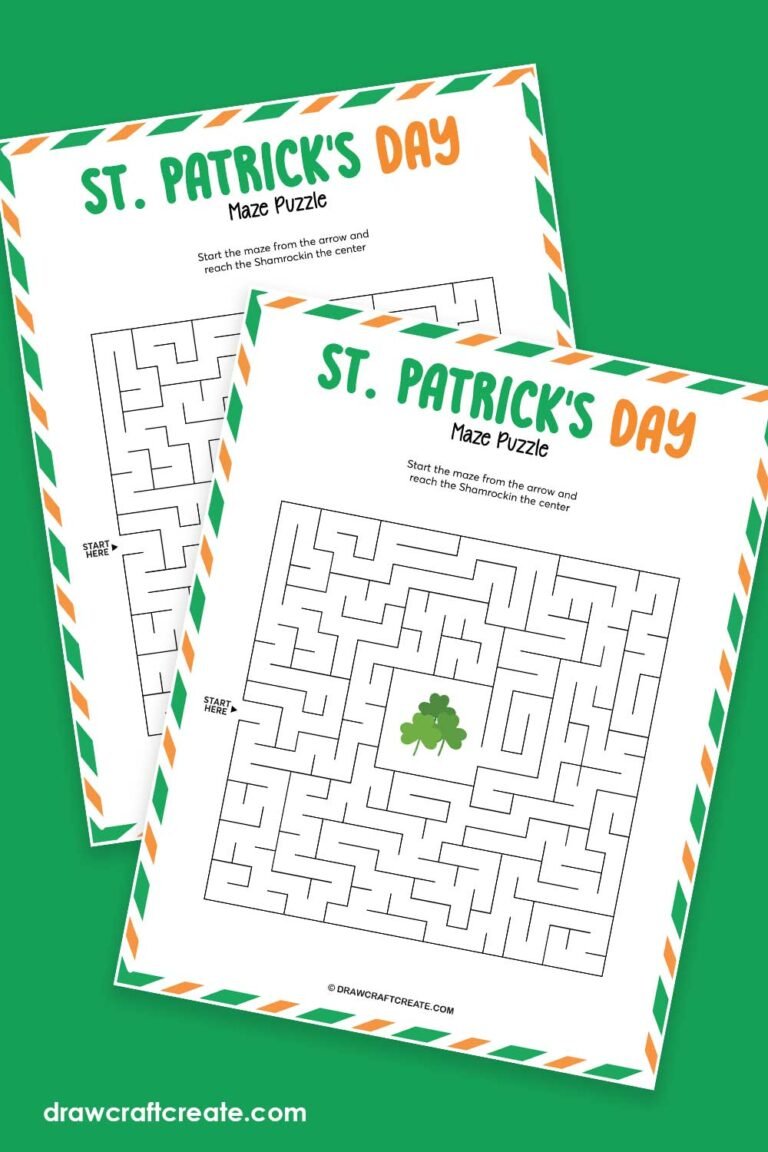 Free Printable St. Patrick's Day Maze Puzzle - Draw Craft Create