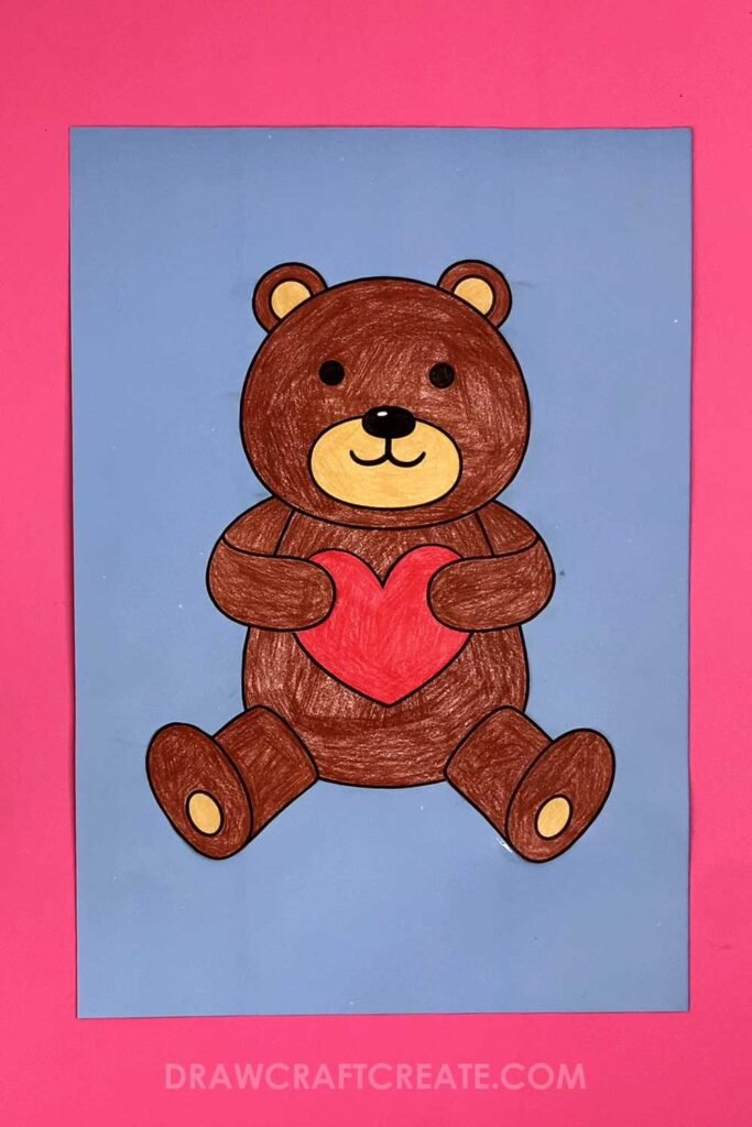 Free Printable Build A Teddy Bear Craft - Draw Craft Create