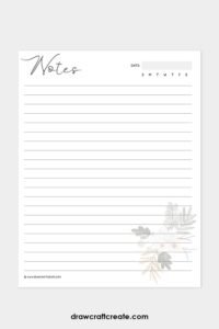Free Printable Notes Template (11 Design) - Draw Craft Create
