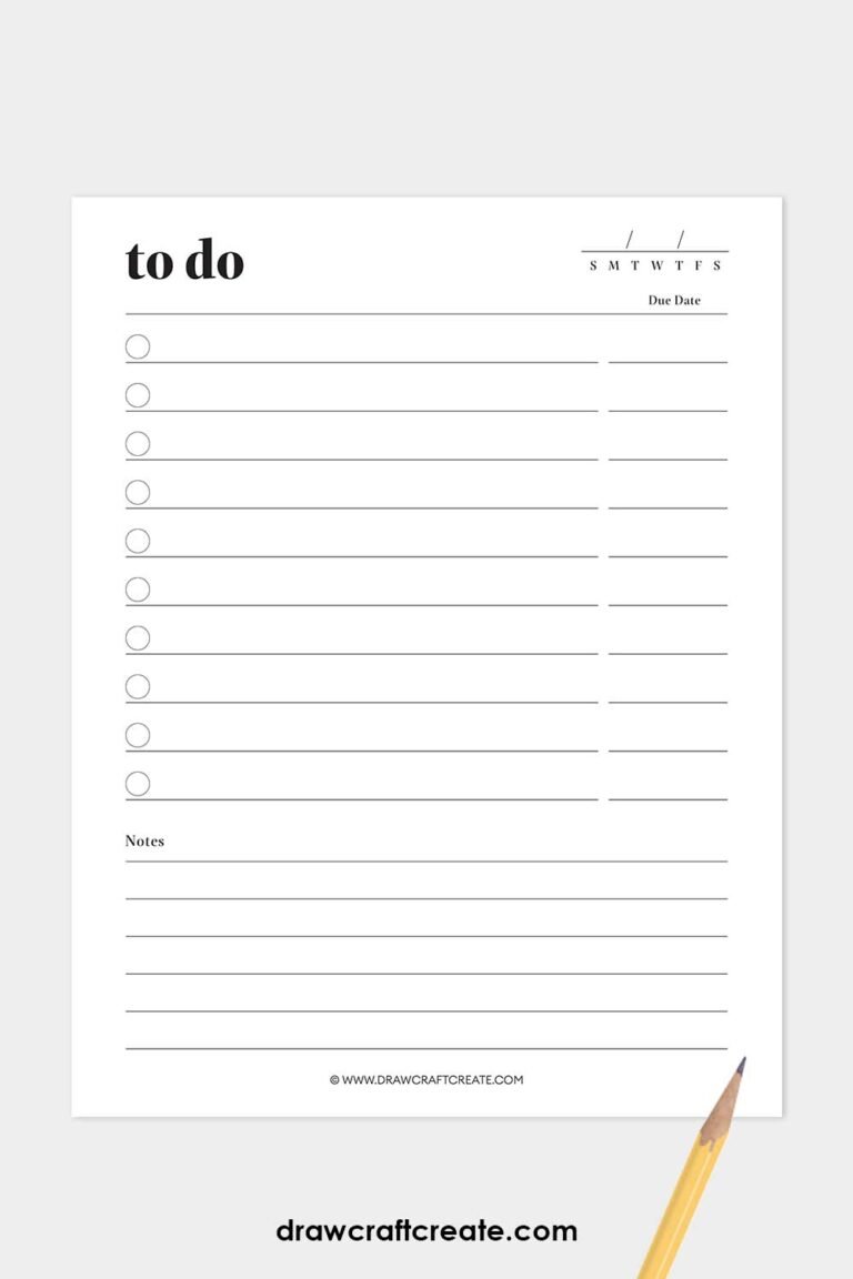 Free To Do List Template Printables (44 Design) - Draw Craft Create