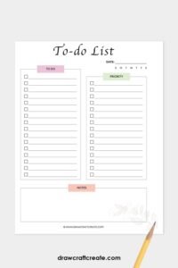 Free To Do List Template Printables (44 Design) - Draw Craft Create