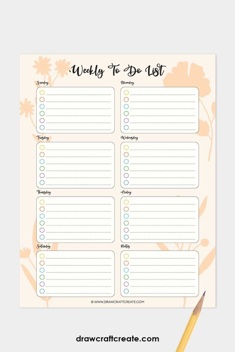 Free To Do List Template Printables (44 Design) - Draw Craft Create
