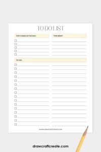 Free To Do List Template Printables (44 Design) - Draw Craft Create