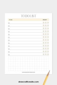 Free To Do List Template Printables (44 Design) - Draw Craft Create