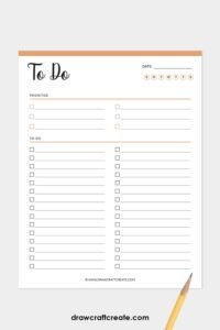 Free To Do List Template Printables (44 Design) - Draw Craft Create
