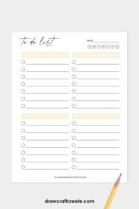 Free To Do List Template Printables (44 Design) - Draw Craft Create