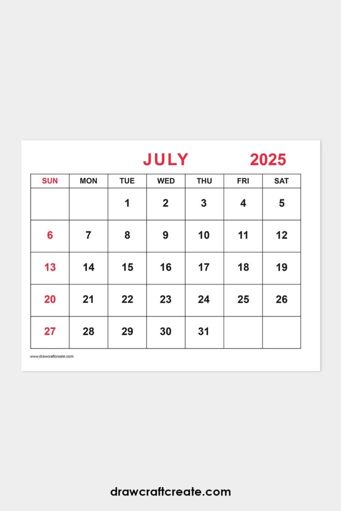 Free Printable Vintage Calendar 2025 - Draw Craft Create