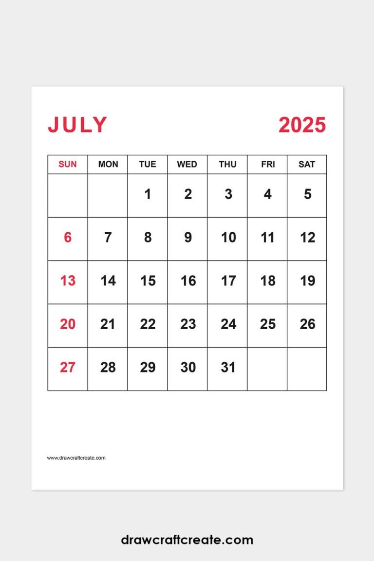 Free Printable Vintage Calendar 2025 - Draw Craft Create