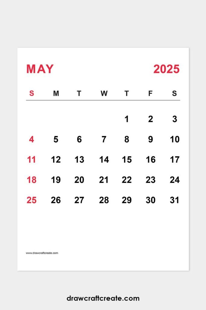 Free Printable Vintage Calendar 2025 - Draw Craft Create