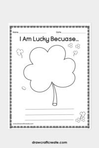 St. Patrick's Day Kids Worksheet Printable - Draw Craft Create