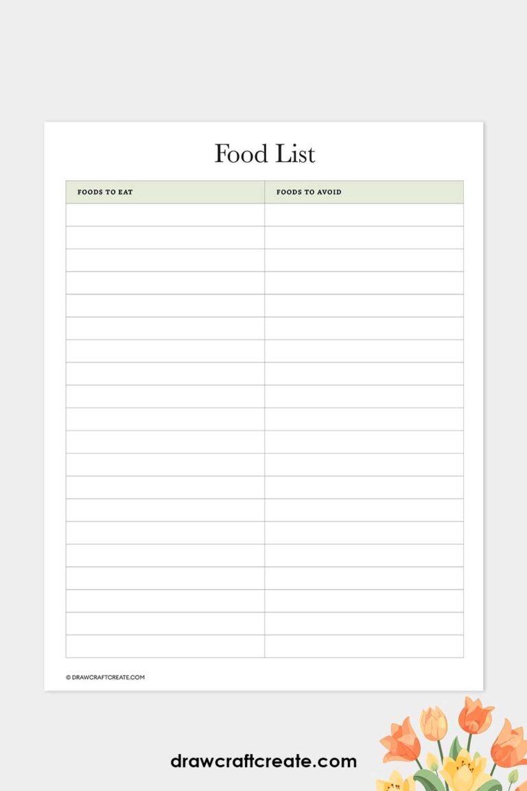 Free Printable Meal Planner Templates - Draw Craft Create