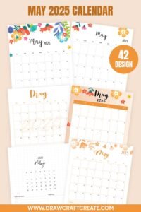 Free Printable May 2025 Calendars - Draw Craft Create