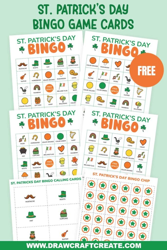 Free Printable St. Patrick's Day Bingo Cards - Draw Craft Create