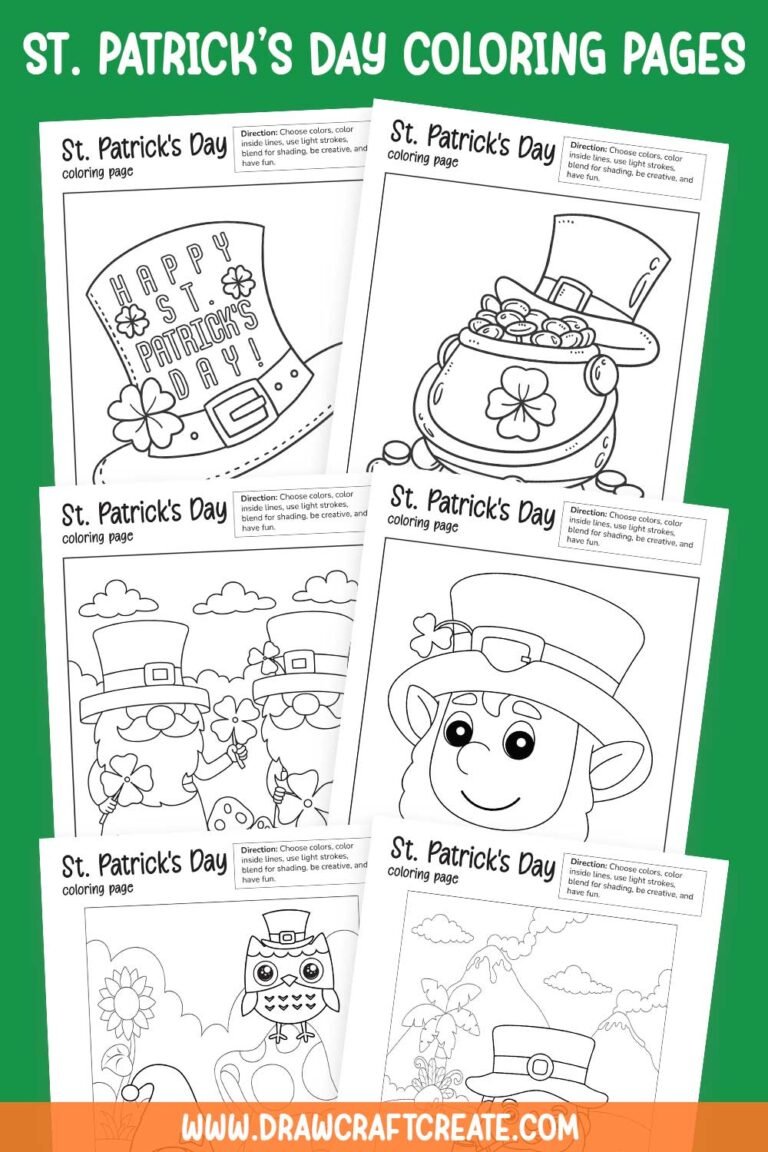 Free Printable St. Patrick's Day Coloring Pages - Draw Craft Create