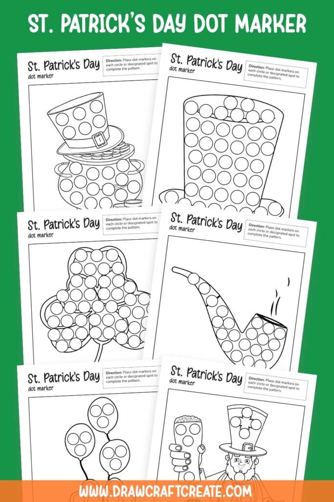 Free Printable St. Patrick's Day Dot Marker - Draw Craft Create Free Printable St. Patrick's Day Dot Marker - Draw Craft Create