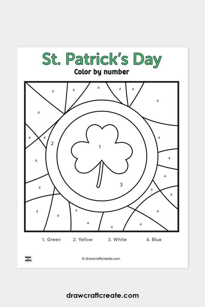 Free Printable St. Patrick's Day Color By Numbers (10 Pages) - Draw ...