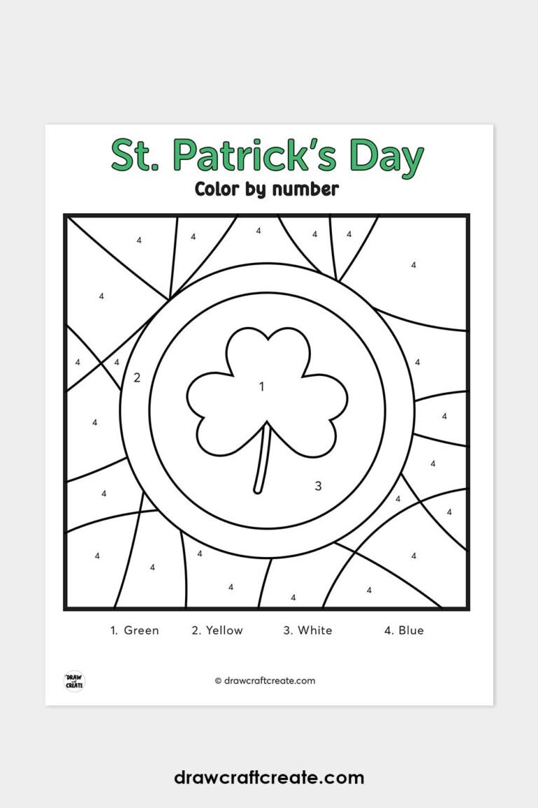 Free Printable St. Patrick's Day Color By Numbers (10 Pages) - Draw ...