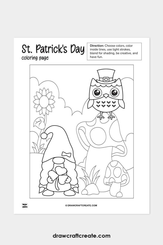 Free Printable St. Patrick's Day Coloring Pages - Draw Craft Create