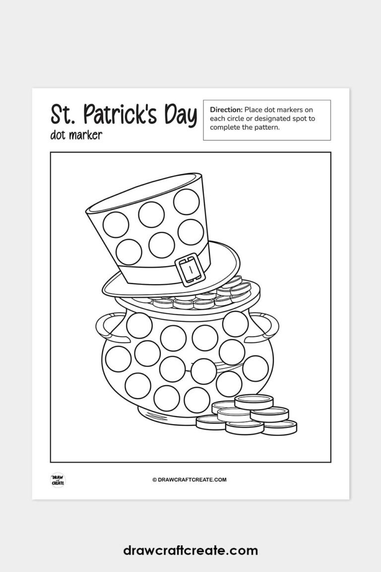Free Printable St. Patrick's Day Dot Marker - Draw Craft Create
