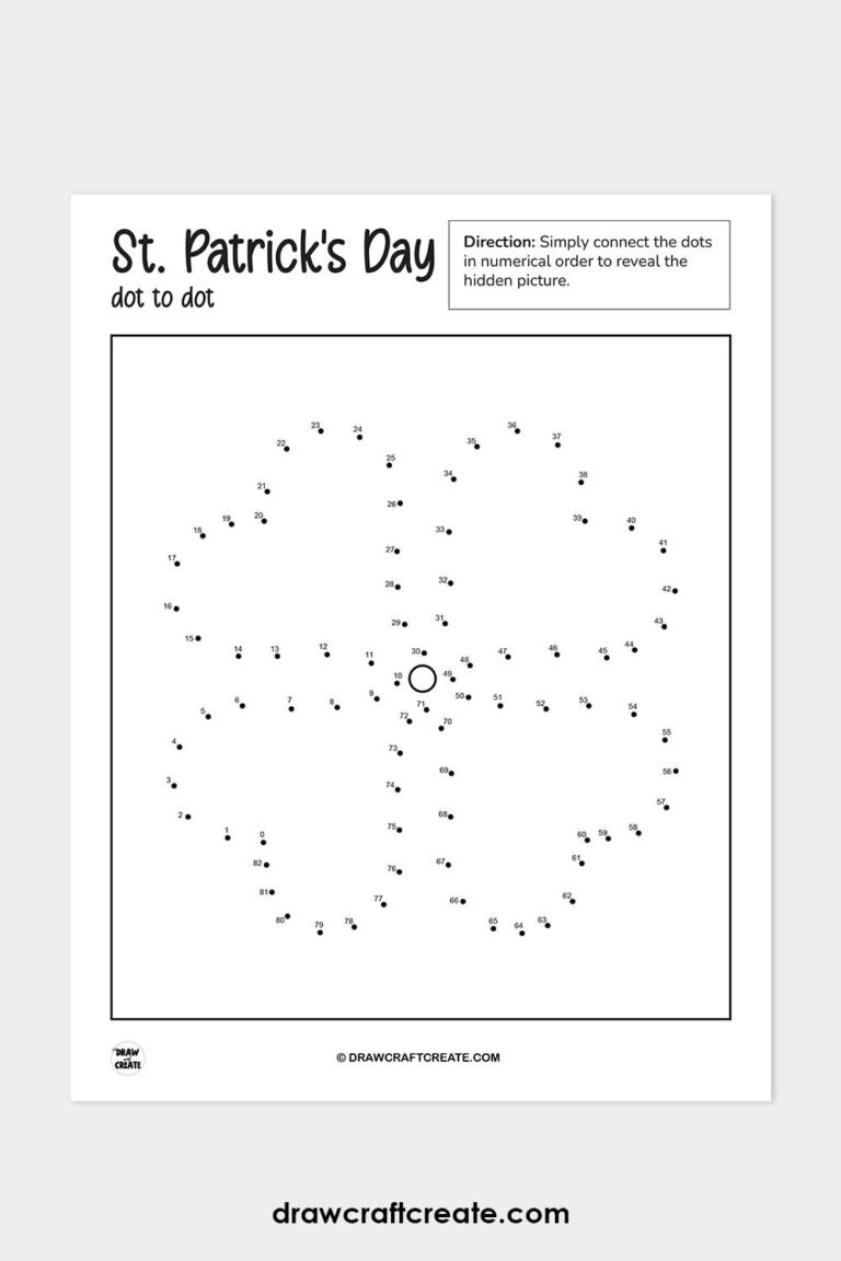 Free Printable St. Patrick's Day Dot To Dot Pages - Draw Craft Create
