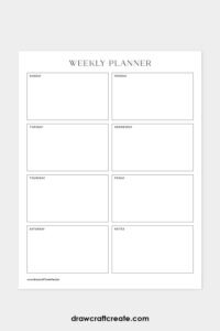 Free Weekly Planner Printables (30 Templates) - Draw Craft Create