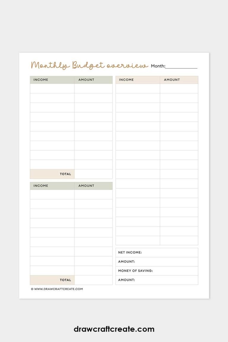 Free Printable Mom's Planner Template (25 Pages) - Draw Craft Create