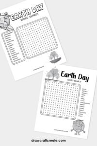 Free Printable Earth Day Word Search - Draw Craft Create