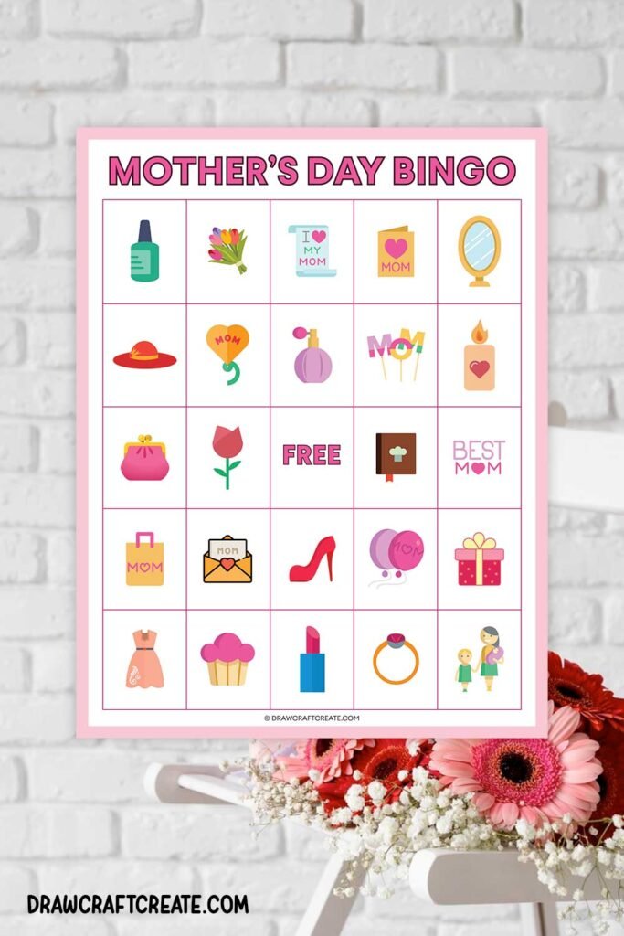Free Printable Mother's Day Bingo Game Cards - Draw Craft Create