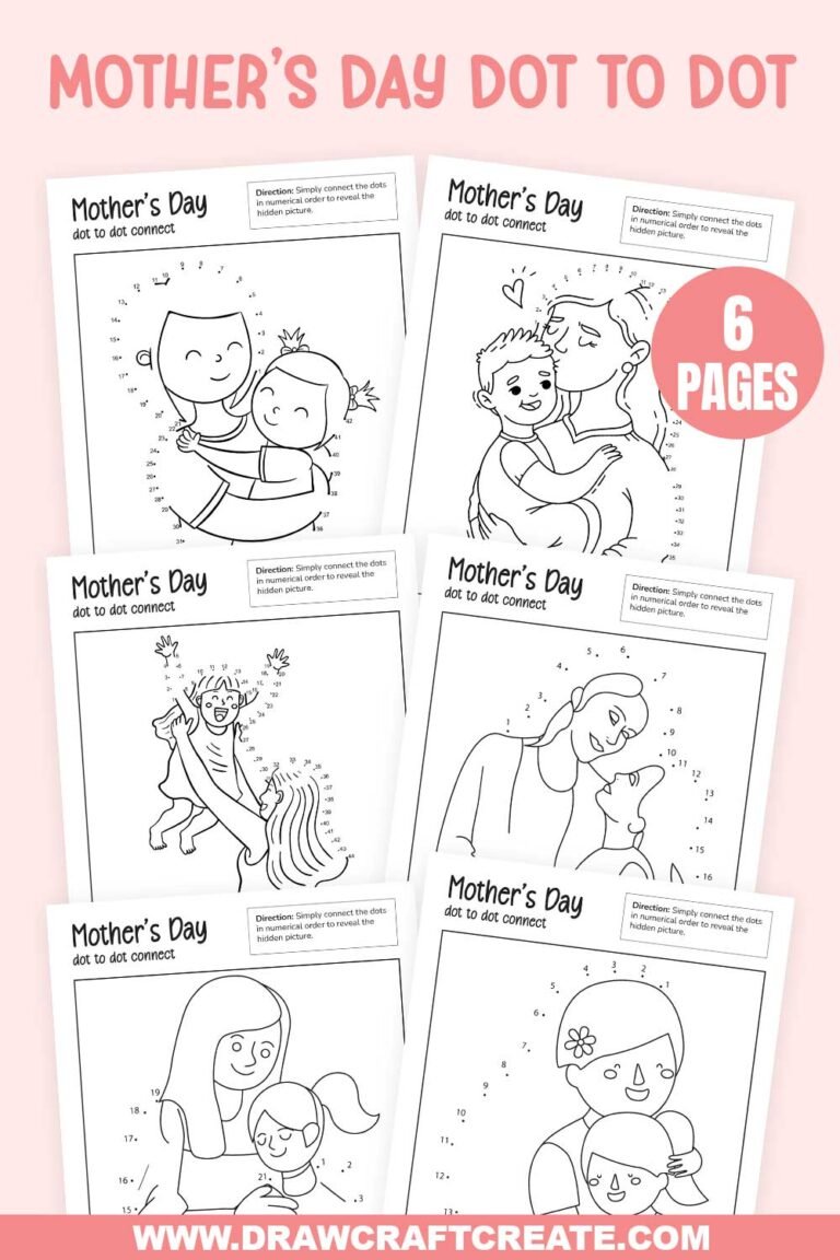 Free Printable Mother's Day Dot To Dot Pages - Draw Craft Create