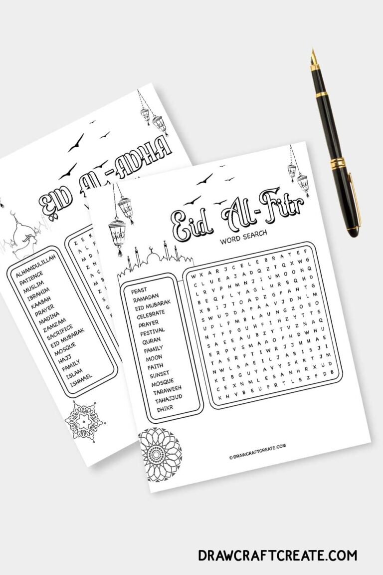 Free Large Print Word Search Puzzles (100+ Games) - Draw Craft Create
