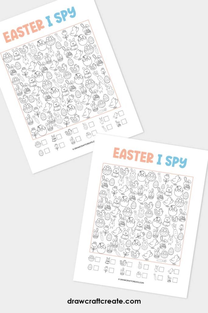 Free Printable Easter I Spy Game - Draw Craft Create