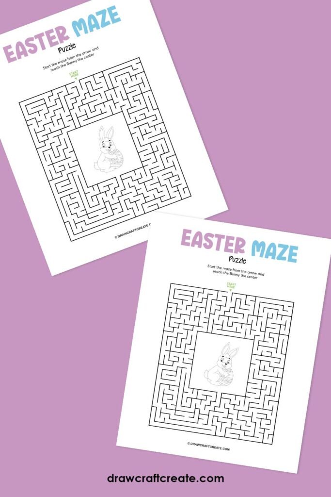 Free Printable Easter Maze Puzzle - Draw Craft Create