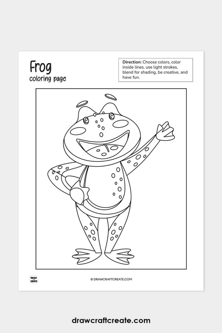 Frog Coloring Pages - Draw Craft Create